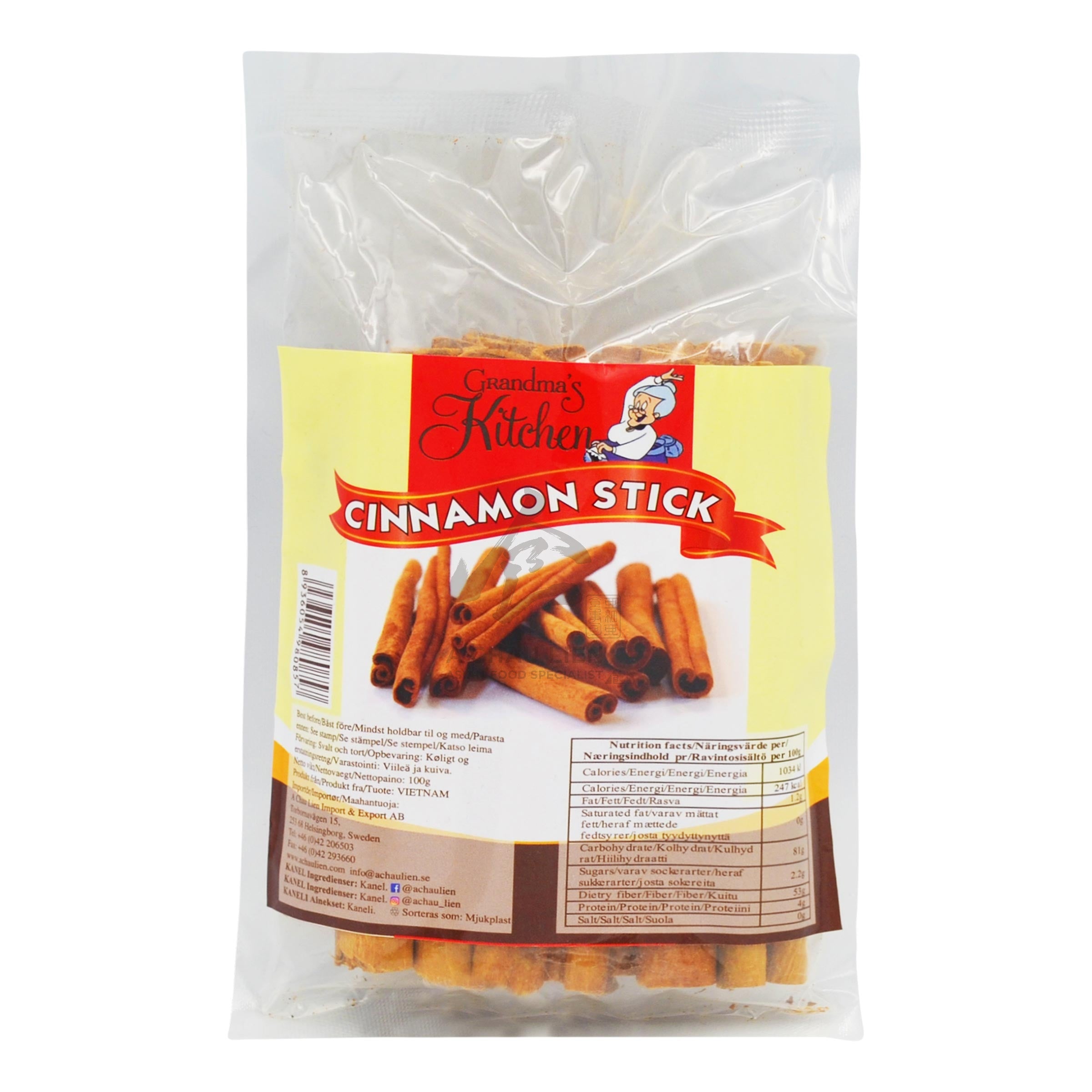 DRIED CINNAMON STICK 50 x 100g GRANDMA’S KITCHEN – A Chau Lien