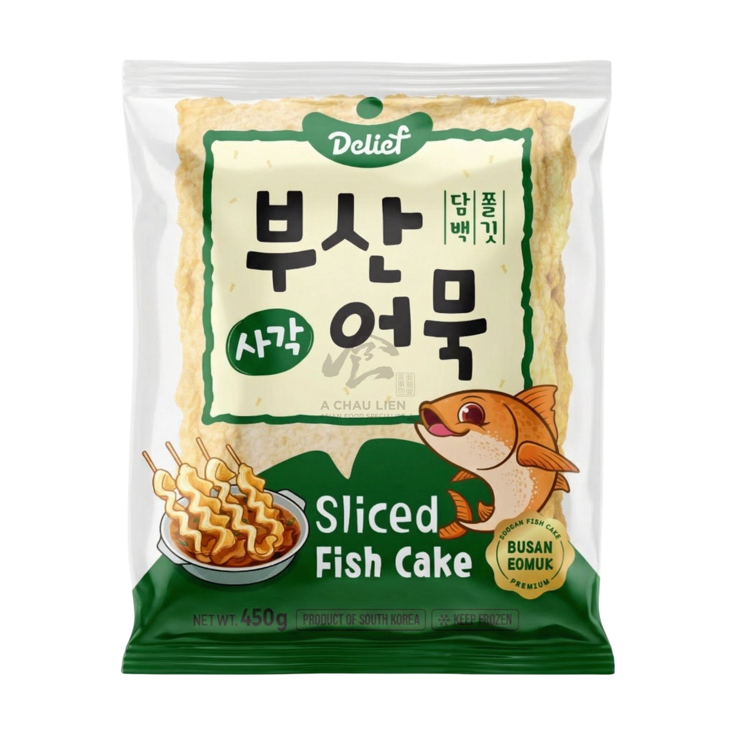 FROZEN KOREAN FISH CAKE SQUARE 20 x 450g DELIEF – A Chau Lien