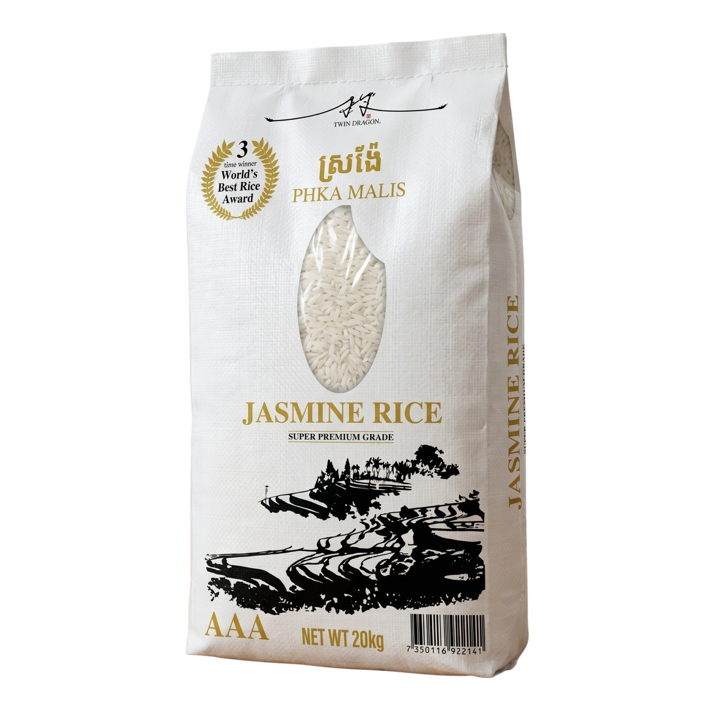 JASMINE RICE PHKA MALIS SUPER PREMIUM 1 x 20kg TWIN DRAGON – A Chau Lien