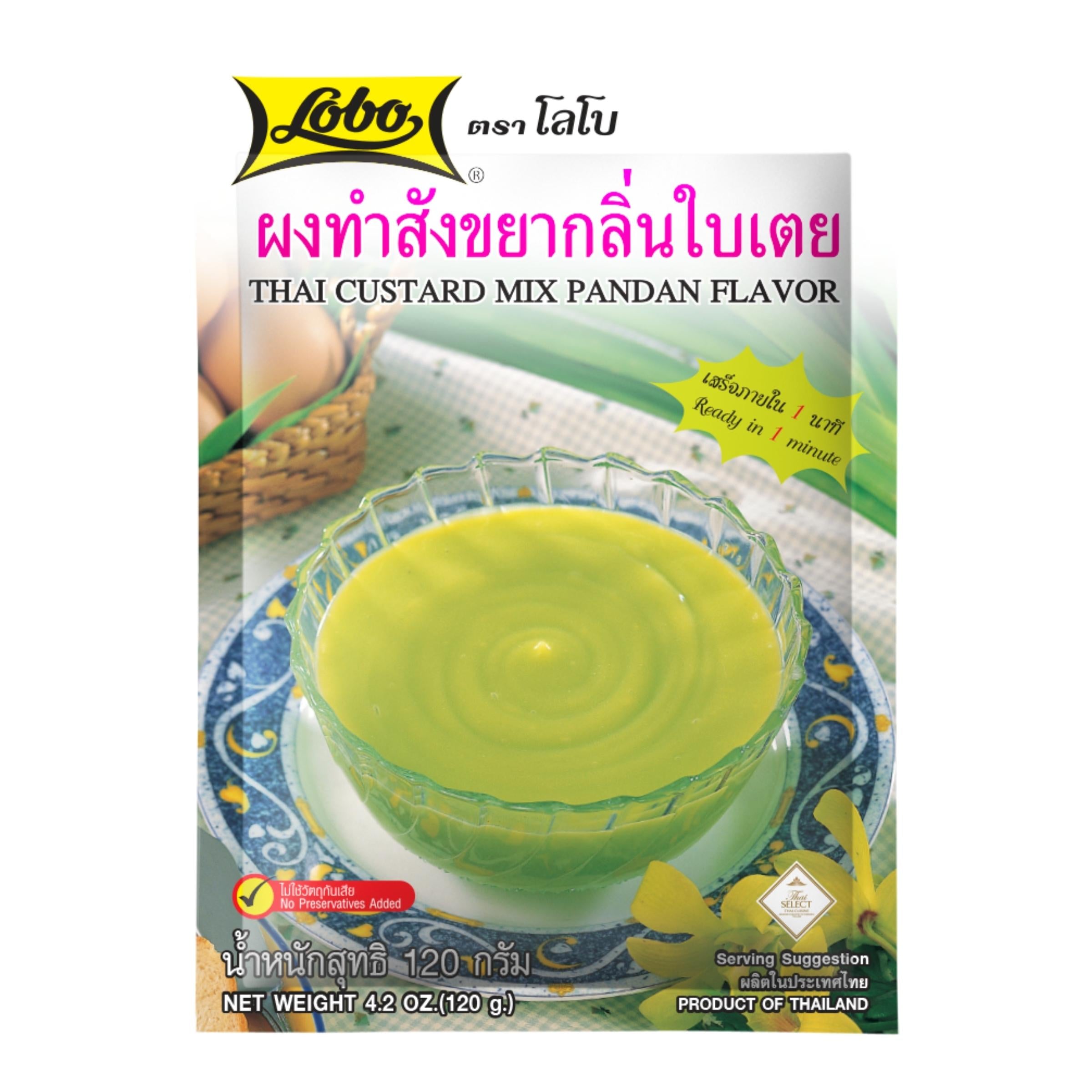 THAI CUSTARD MIX PANDAN FLAVOUR 24 x 120g LOBO – A Chau Lien